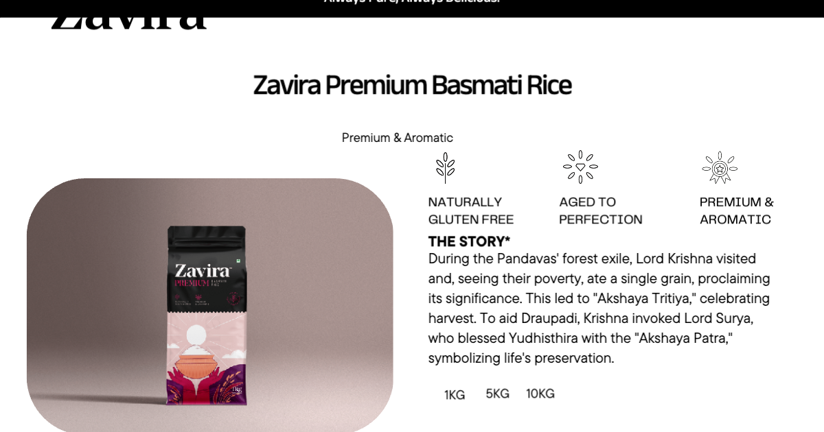 Zavira Premium Basmati Rice